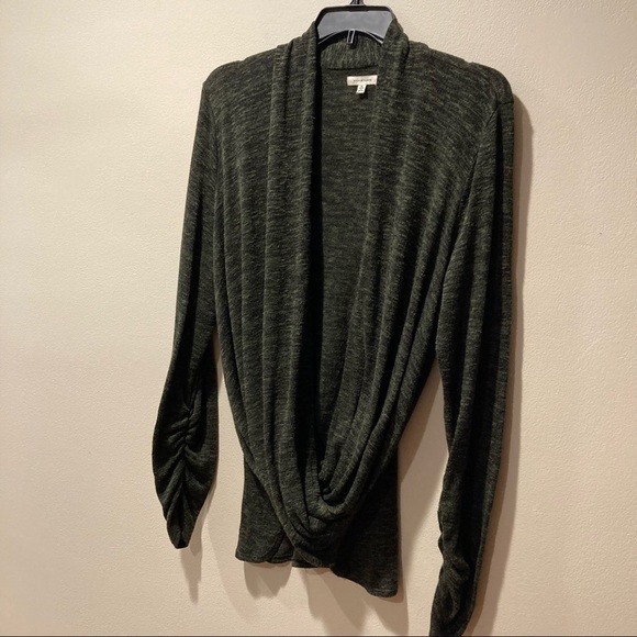 Max Studio | Sweaters | Max Studio Huntergreen Wrap Front Sweater ...